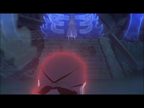 Onoki joven conoce a Madara - Madara usa el Mangekyou Sharingan contra Onoki y Muu