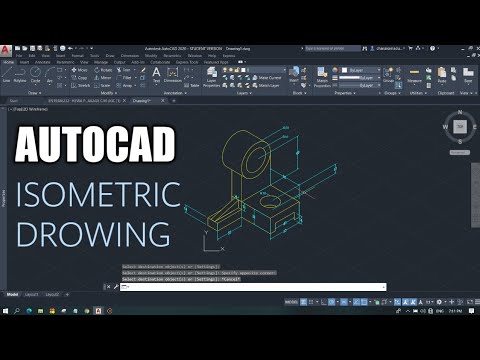 Isometric drowing in Autocad - YouTube