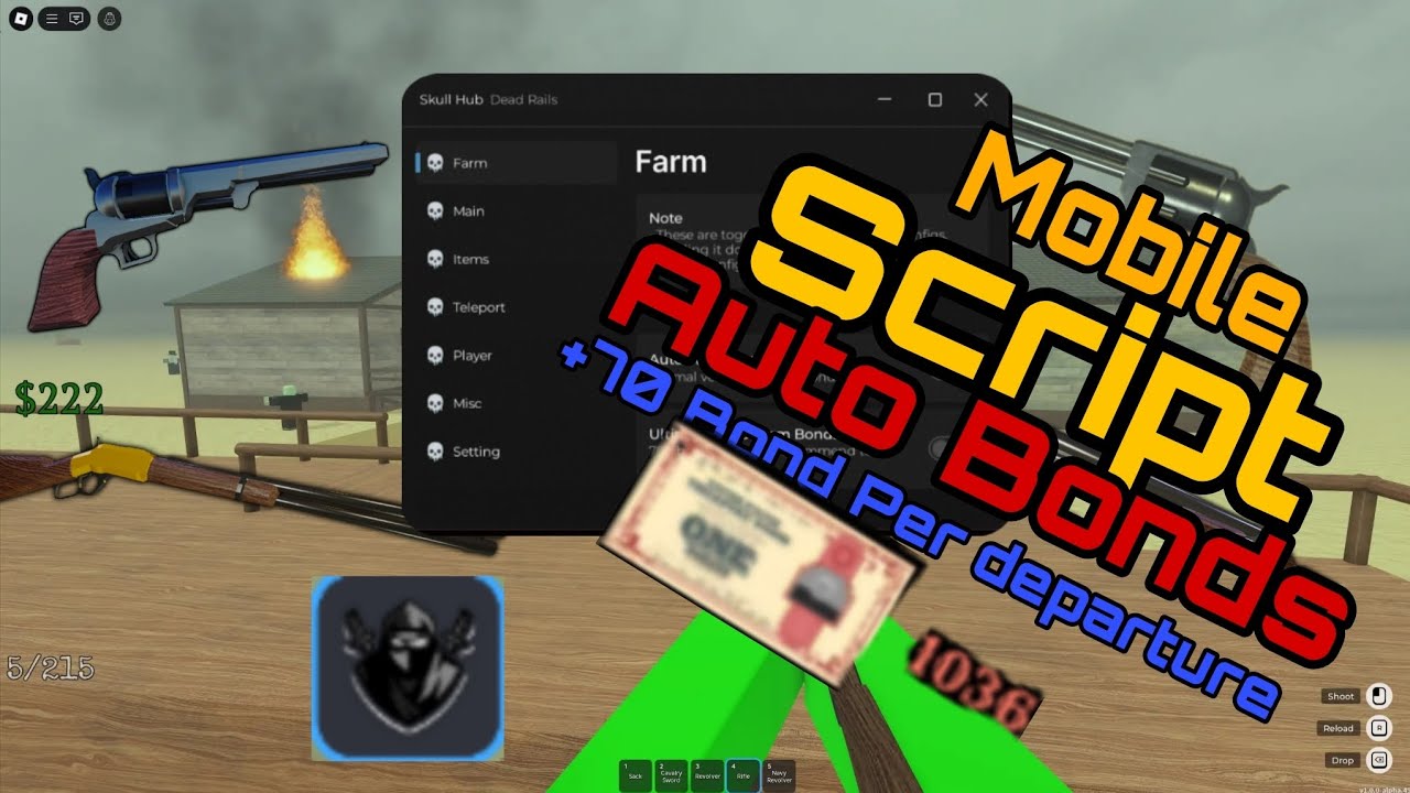 *NEW* Roblox dead rails auto bonds farm script +70 bonds per departure ...