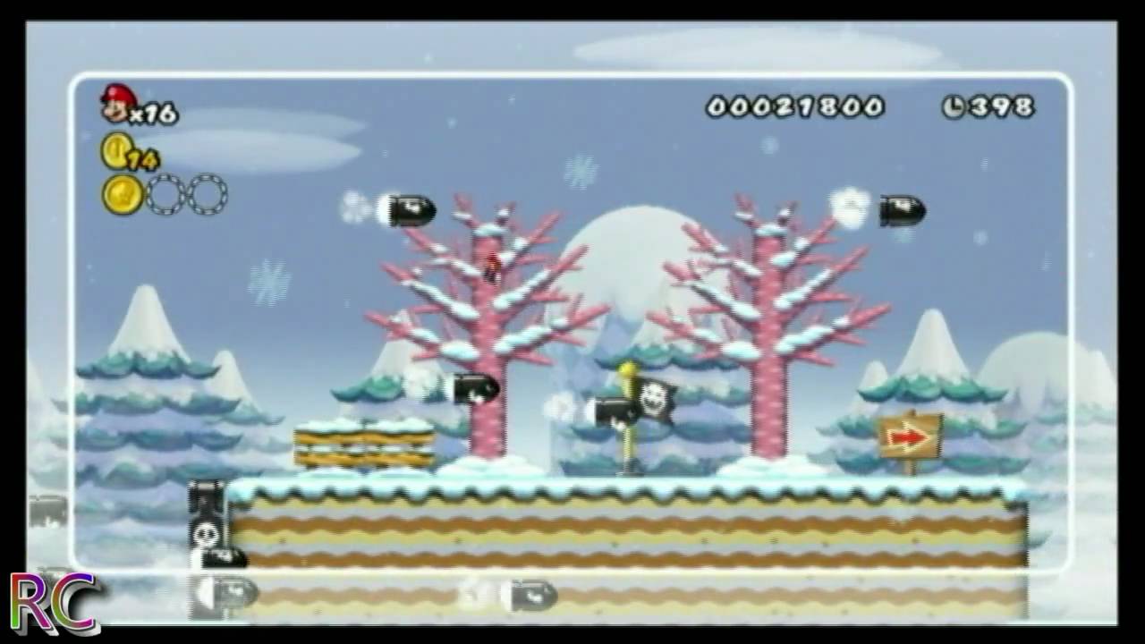 New Super Mario Bros. Wii [NSMB] World 3-2 Super Skills - YouTube