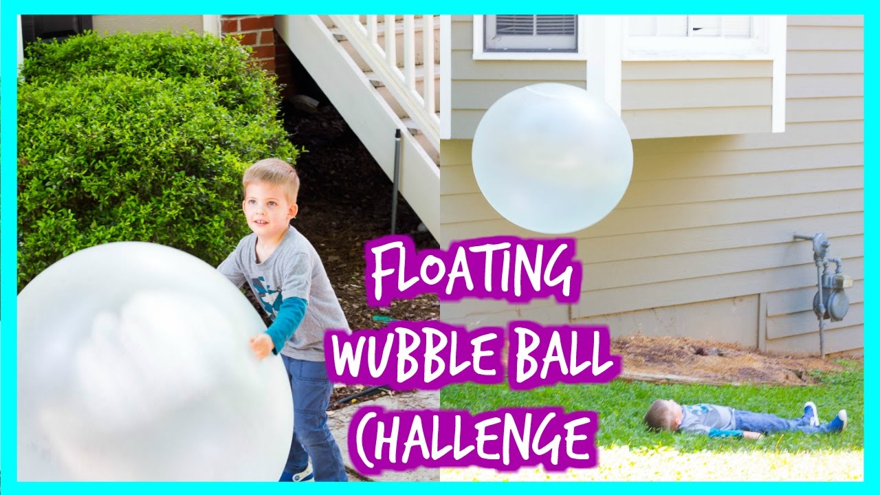 GIANT FLOATING HELIUM SUPER WUBBLE BALL CHALLENGE! - YouTube