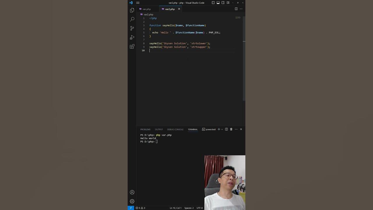 Variable Functions Skysen Coding Programming Php Function Variable Youtube