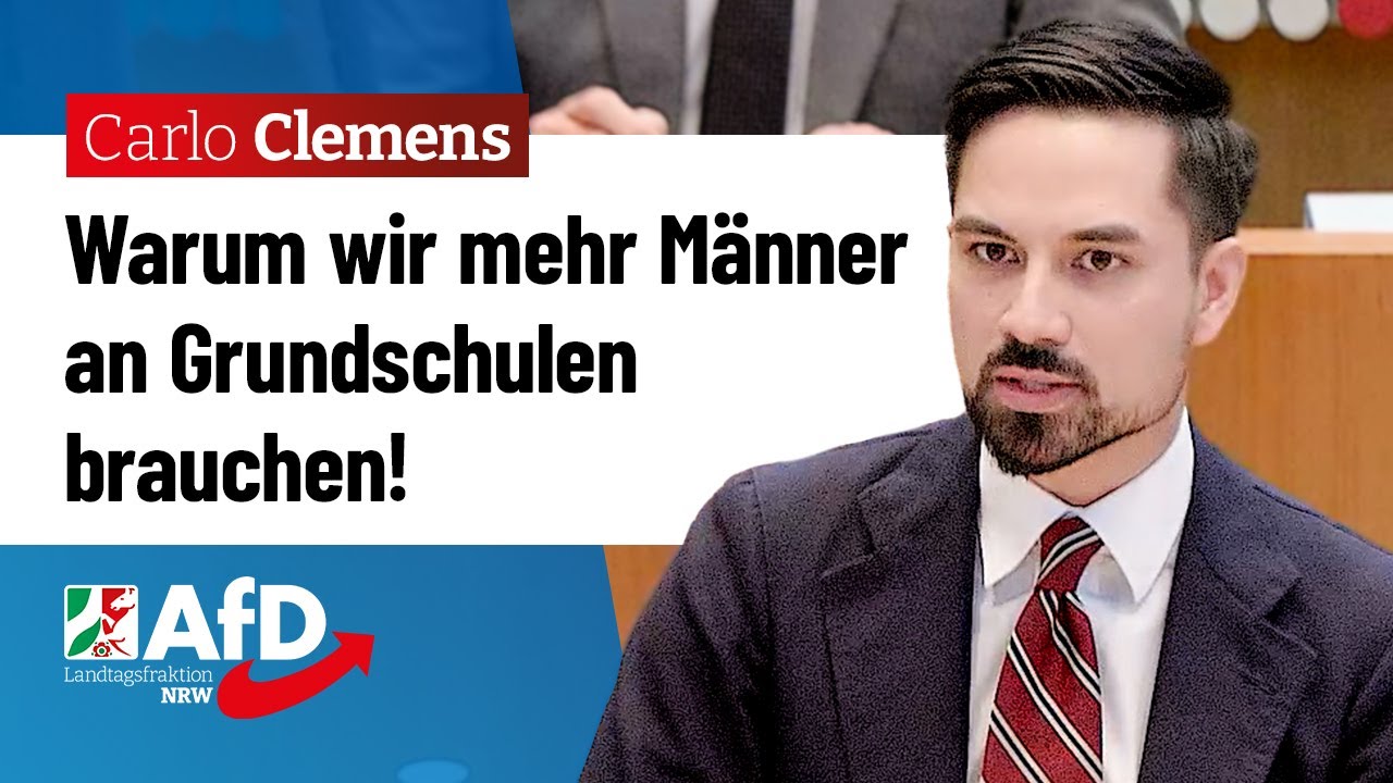 Warum wir mehr Männer an Grundschulen brauchen! – Carlo Clemens (AfD ...