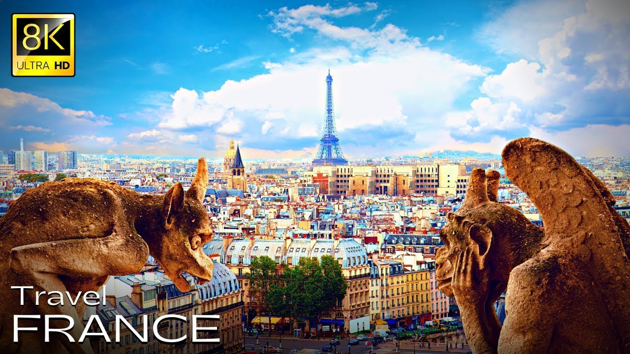 Explore 8k Paris with relaxing background music. - YouTube