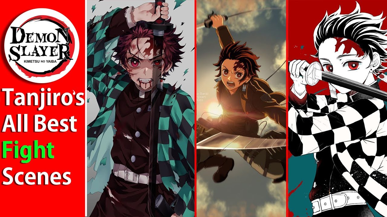 Demon Slayer Tanjiro All Fight Scenes「Demon Slayer」 - YouTube