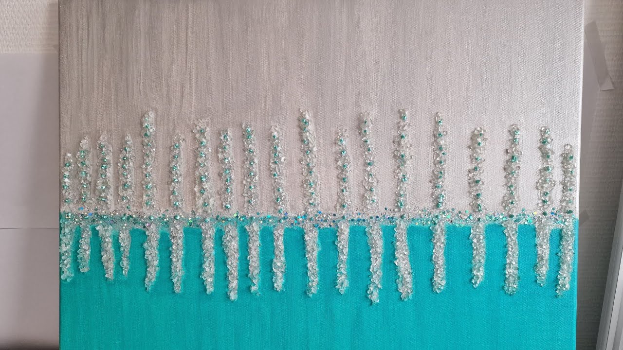 DIY tableau decoratif moderne en paillettes et perles. #tableau #art # ...