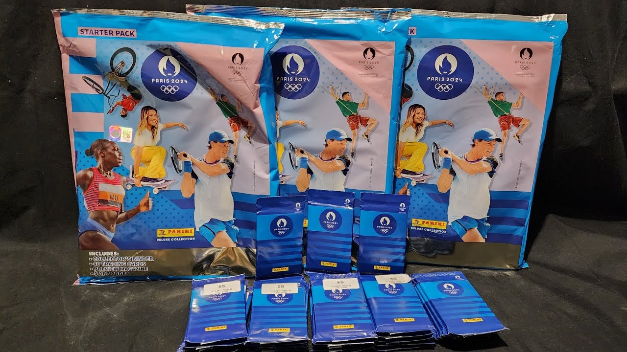 Unboxing: 3 PANINI Paris 2024 Deluxe Collection Starter Pack and 28 ...