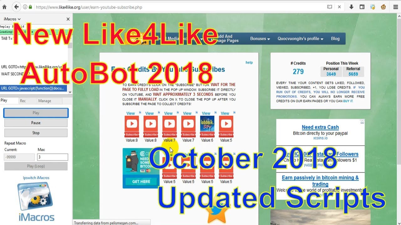 New Like4Like AutoBot 2019 - Updated Scripts - YouTube