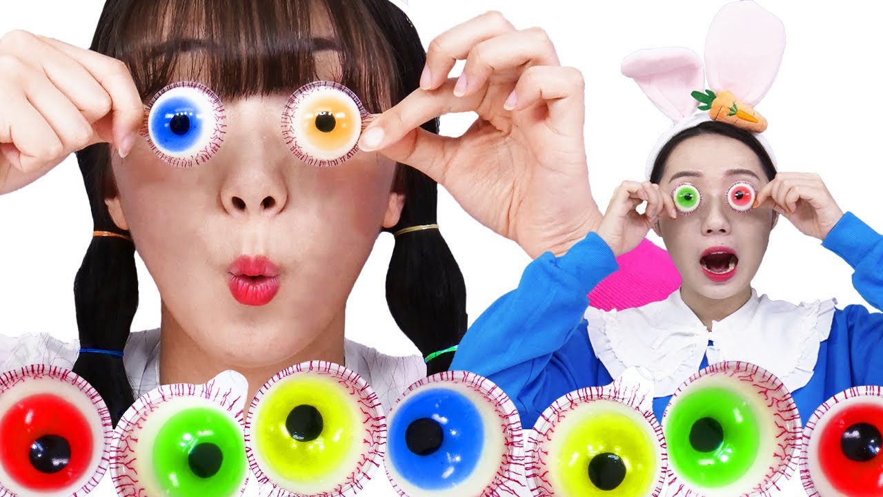 Eyeballs Jelly 눈알젤리 먹방 Mukbang 너드 로프젤리, 스프링클, 해적 룰렛 게임 game Labeat 랩잇 ...