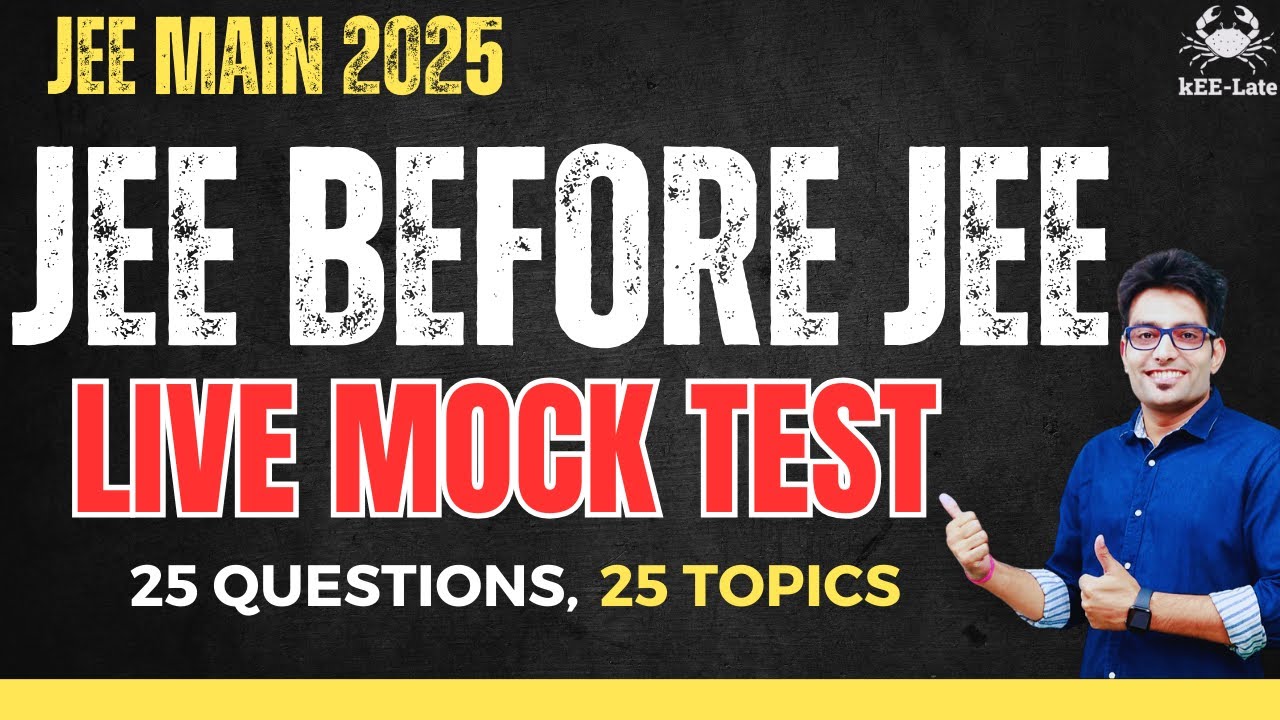 JEE BEFORE JEE-THE EXACT REPLICA TEST 🔥🔥🔥 :All Concepts &Tricks |JEE ...