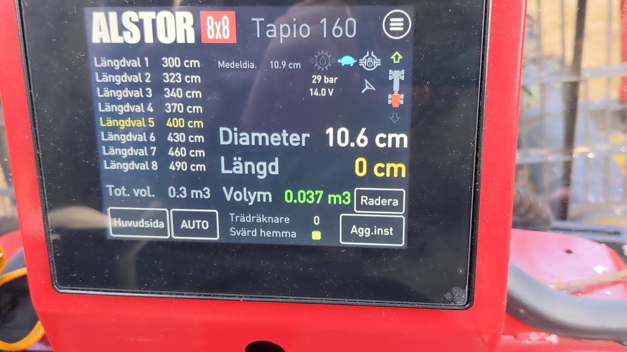 Alstor 840 Tapio 160 tree volume measurement - YouTube