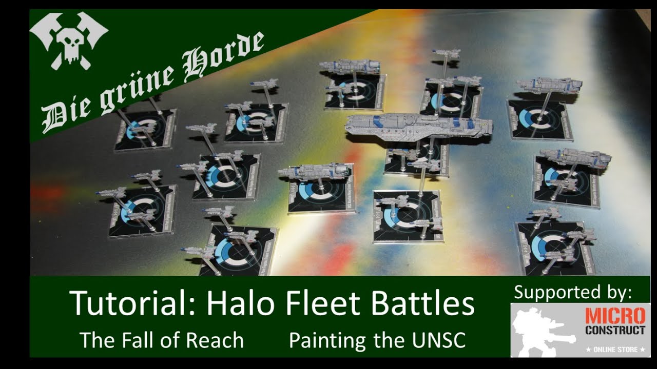 EN Tutorial Halo Fleet Battles Painting the UNSC - YouTube
