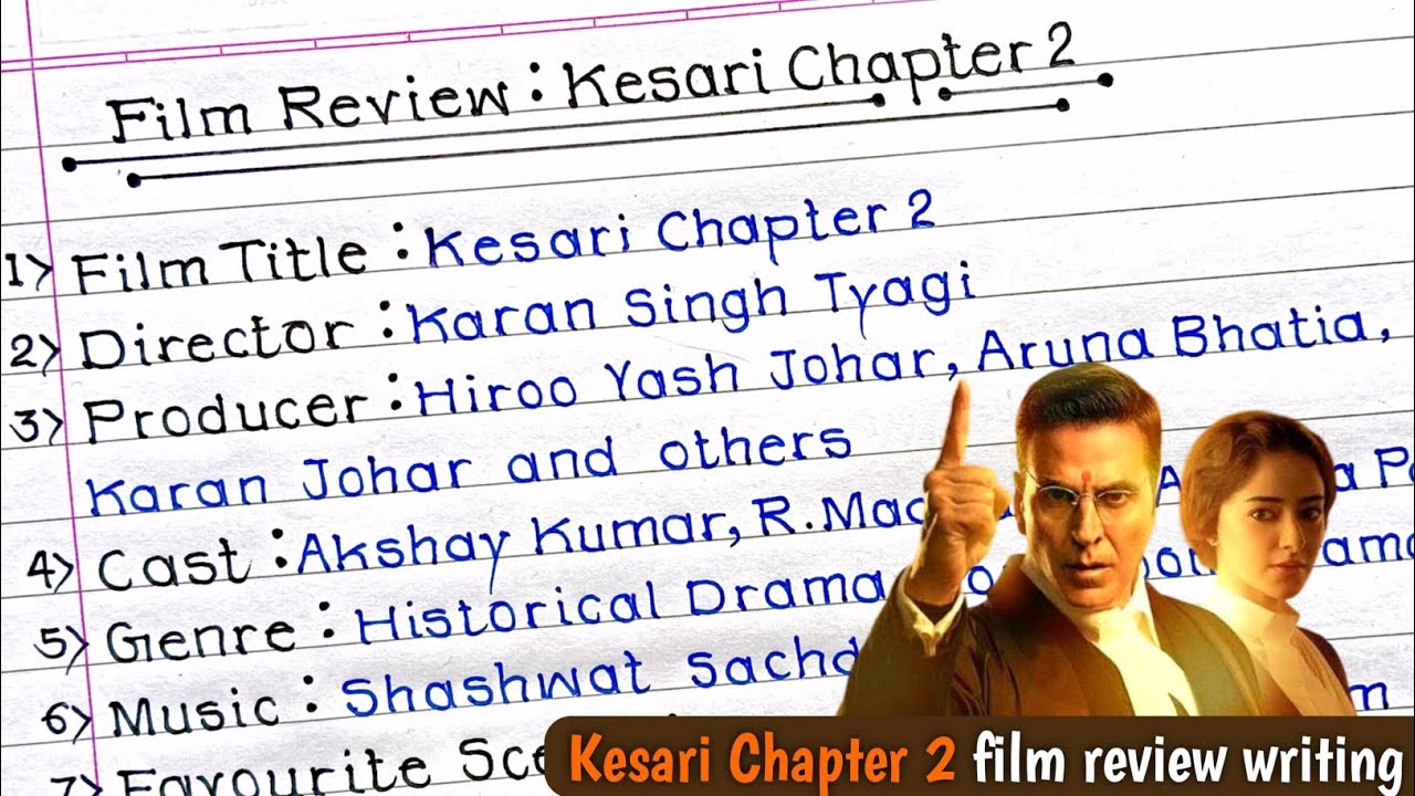 Kesari Chapter 2 film review writing class 12|| movie review writing ...