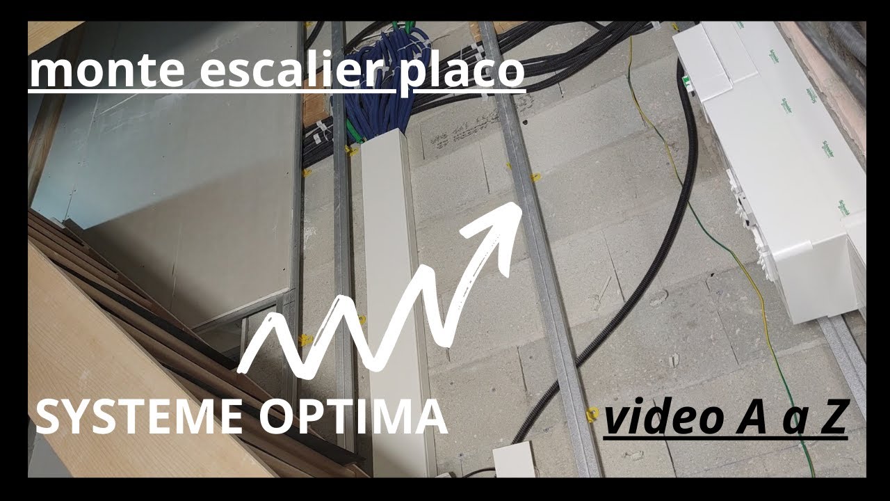 comment faire une monte escalier en placo ba13 système optima - YouTube