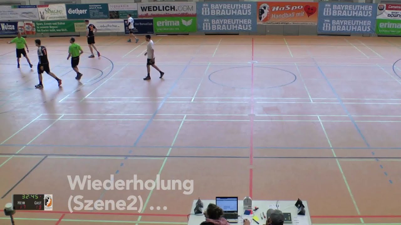 Handballregeln: Timeout bei kurzer Beratung der Schiedsrichter (Szene2 ...