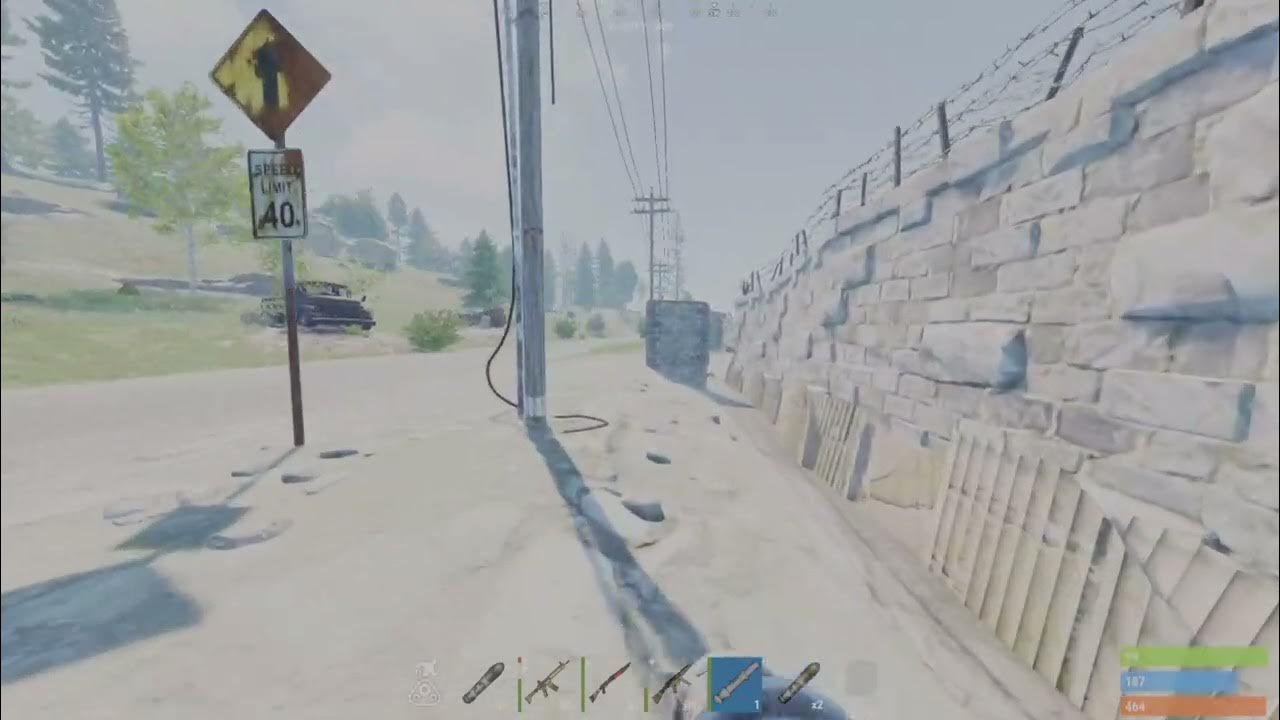 Outpost wall off Rust console - YouTube