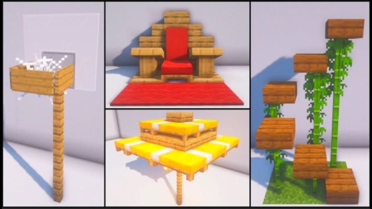 minecraft: 5 builds hacks and ideias #1 - YouTube