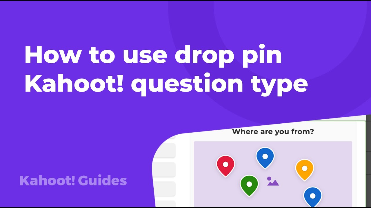 How to use drop pin Kahoot! question type - YouTube