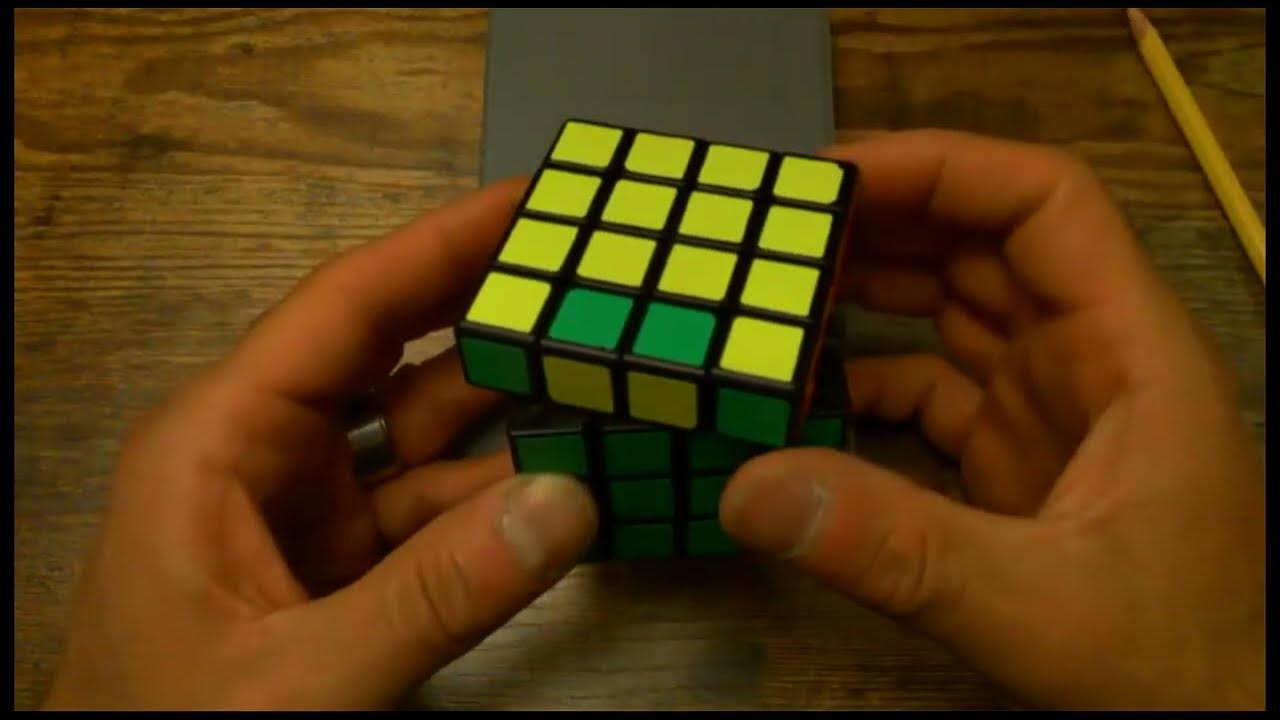 4x4 Rubik's Cube OLL Parity (One Flipped Edge) Algorithm - YouTube