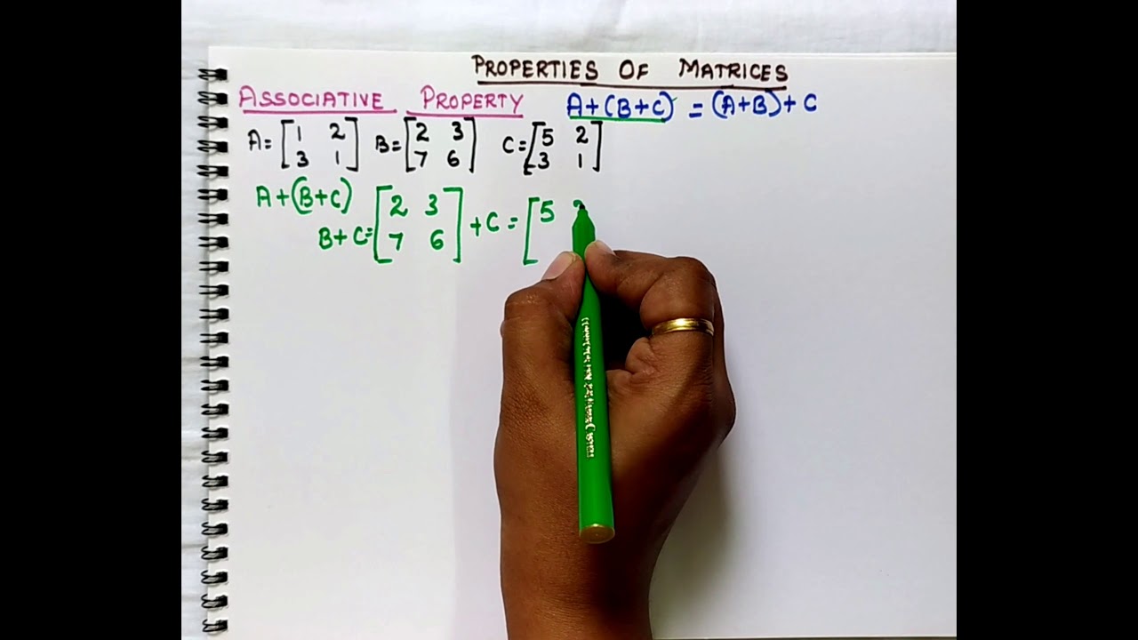 Properties of matrices| Matrices Series-04| 10th std ICSE Maths - YouTube