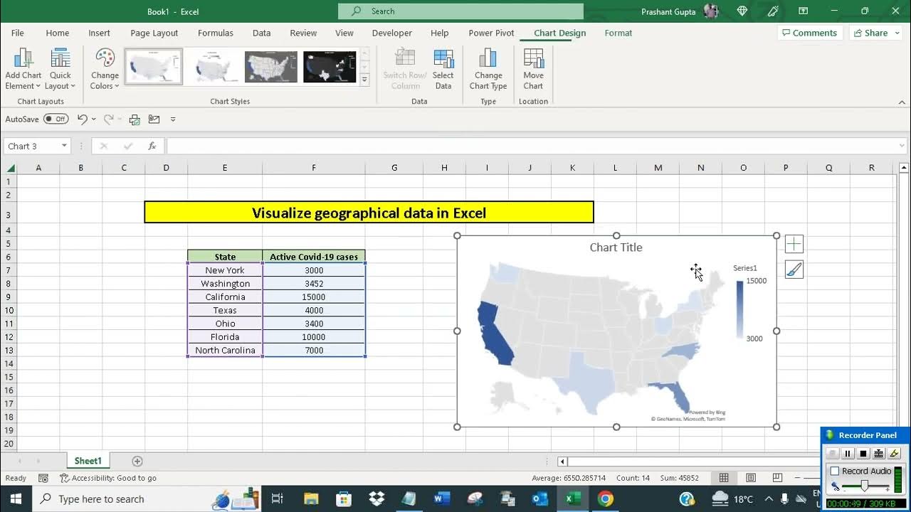 Visualize geographical data in Excel - YouTube