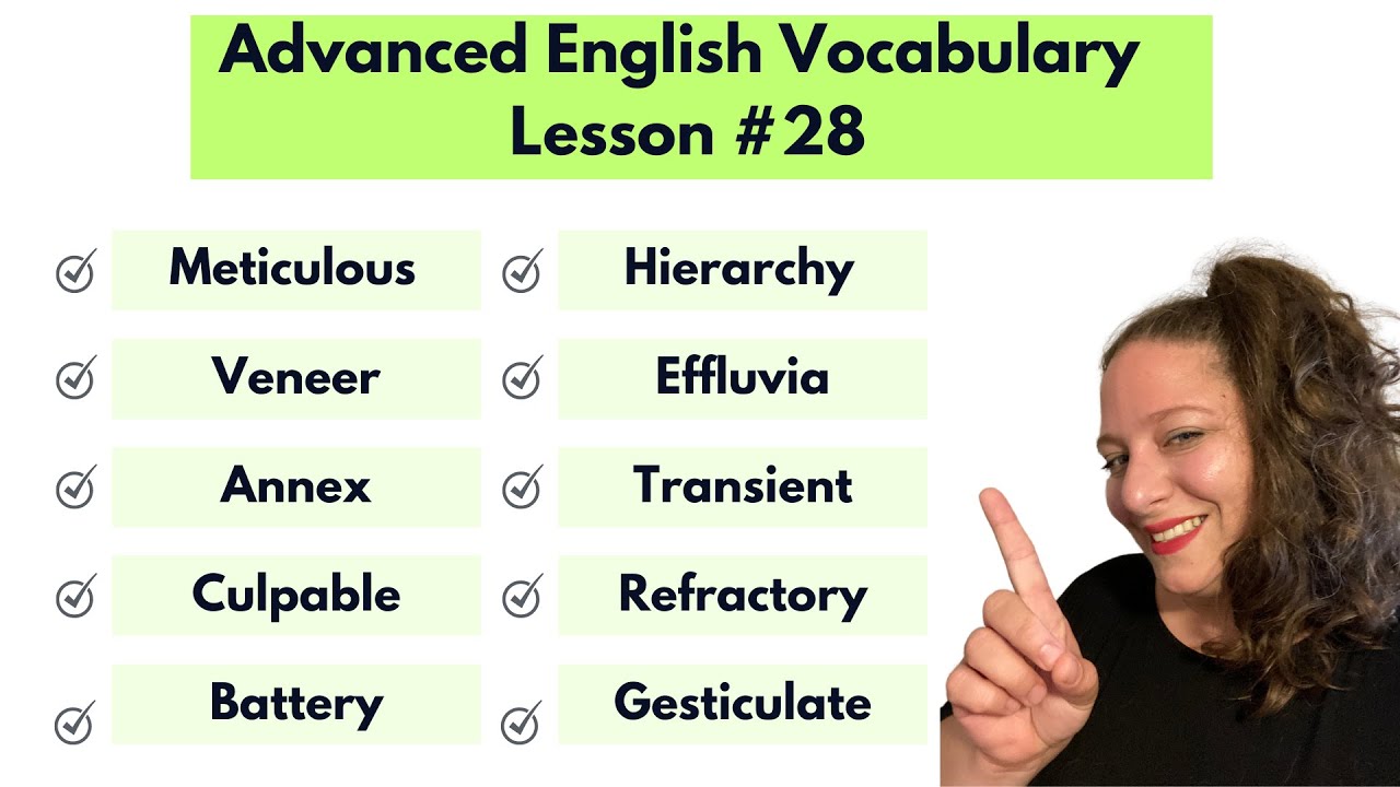 Advanced Vocabulary Builder: Lesson #28 - YouTube