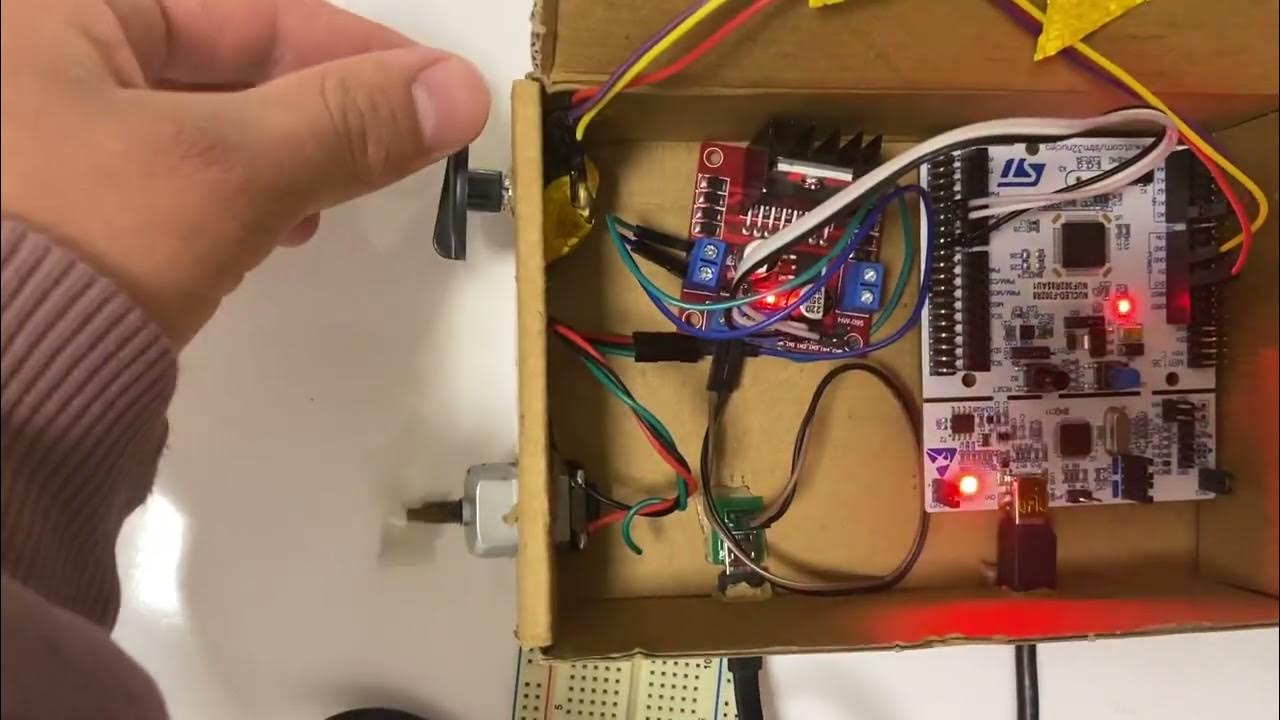 Dc motor control project, using timer and interrupt with adc reading (stm32) - YouTube