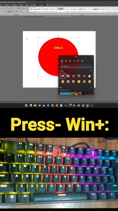 Use this method insert to Emoji // #asmr #pc #msword #shortcutkeys #windows #tricks - YouTube