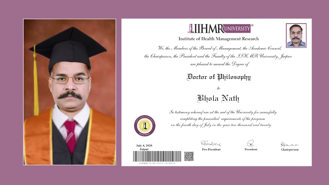 Awarding degrees to Ph.D. students at 6th Convocation. - YouTube