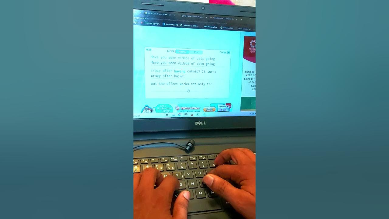Computer typing test online, touch typing, 1 minute typing test - YouTube