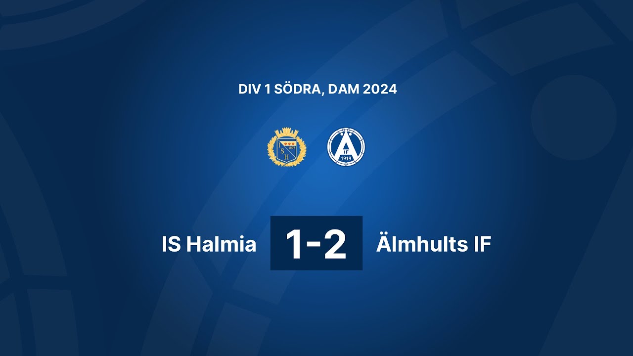 IS Halmia - Älmhults IF (1-2) - YouTube