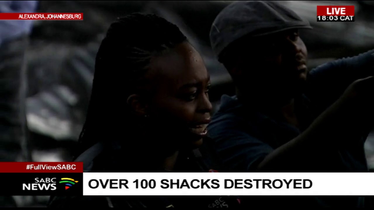 Rescue efforts underway in Alexandra following shack fire - YouTube