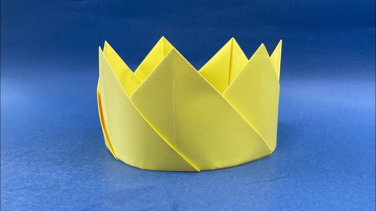 Kroon Vouwen | Hoe je een koningskroon van papier vouwt | Origamikroon ...