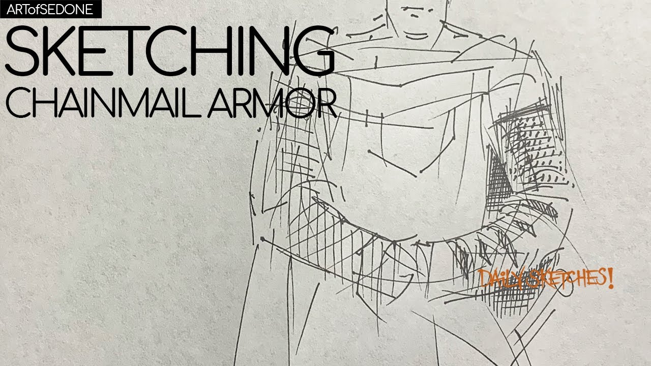 Sketching Chainmail Armor - YouTube