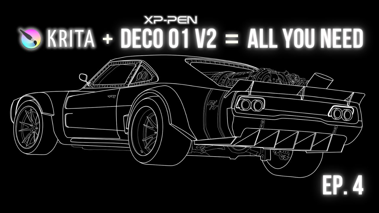 Dipping my toe into CAR VECTOR ILLUSTRATIONS using KRITA! - YouTube