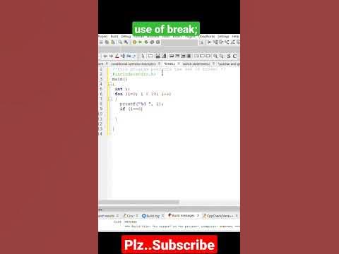use of break // C language example #13 - YouTube