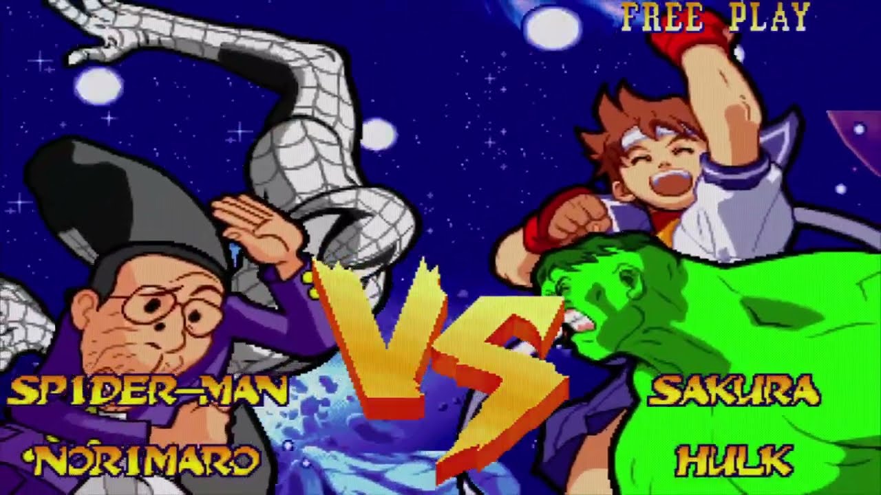 Norimaro rampage: marvel super heroes vs street fighter showdown - YouTube