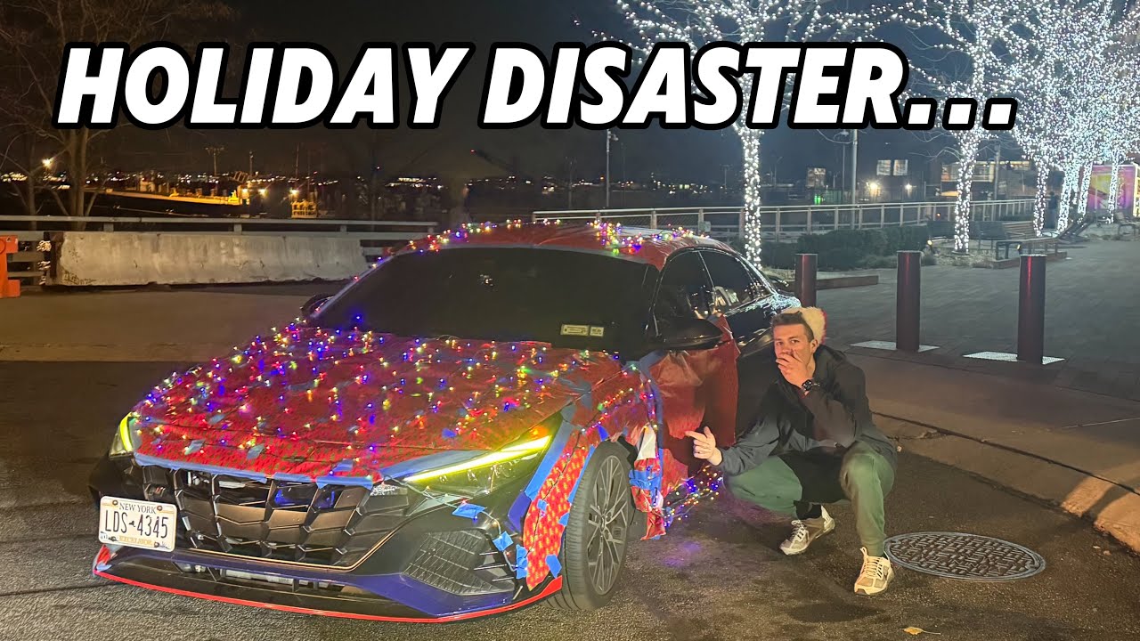 I Wrapped my Elantra N in Christmas Lights - YouTube