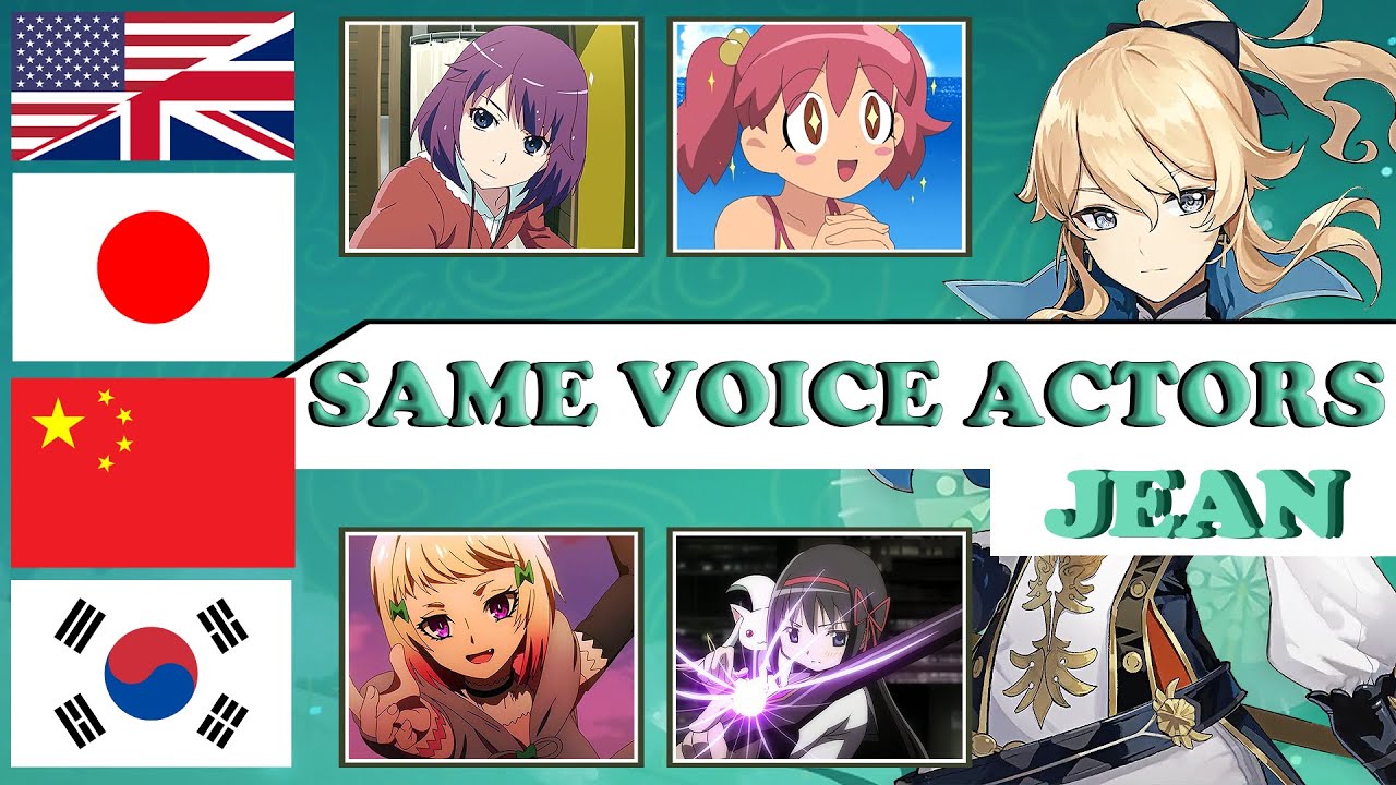 Genshin - Jean ALL Language Voice Actors, Same Anime & Game Characters ...