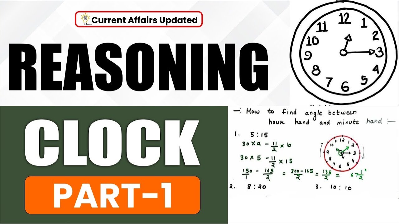 Reasoning | Clock | Part 1 | CSAT , SSC CGL ,CHSL, PSC, NDA, CDS, Govt ...