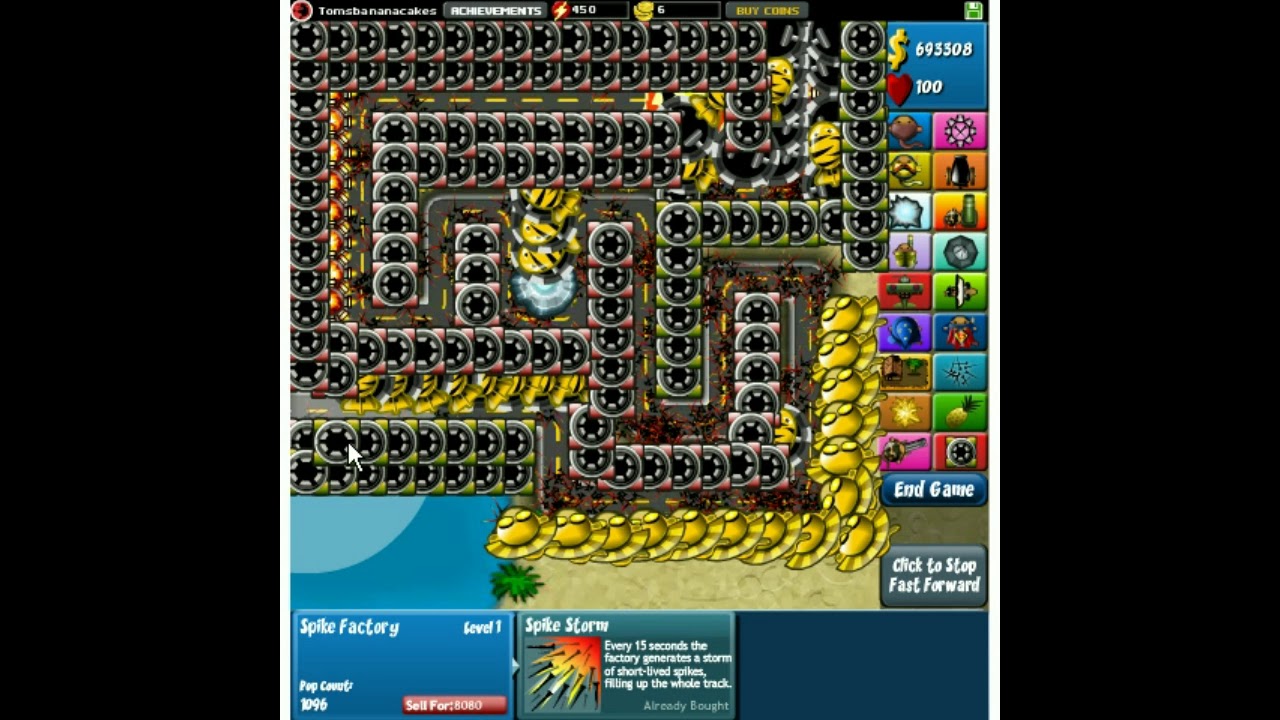 Bloons TD 4: Spike Factory Strategy Part 4 (T561) - YouTube