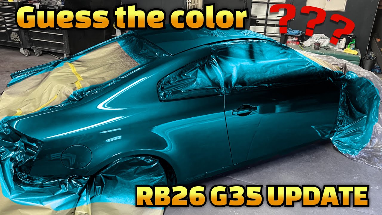 Custom Paint Almost Complete On My RB26 G35! - YouTube