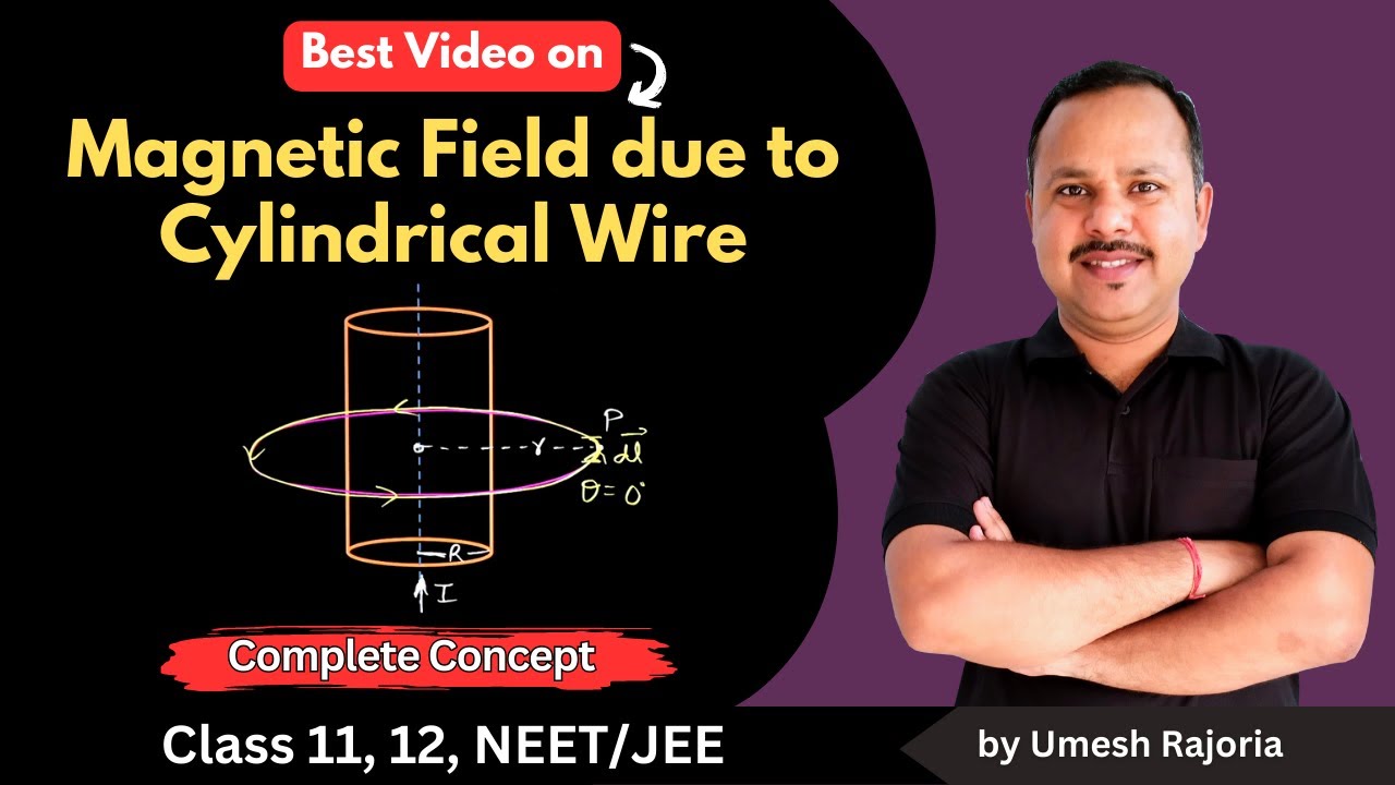 Magnetic field due to Cylindrical wire | Ampere's Circuital Law | 12 ...
