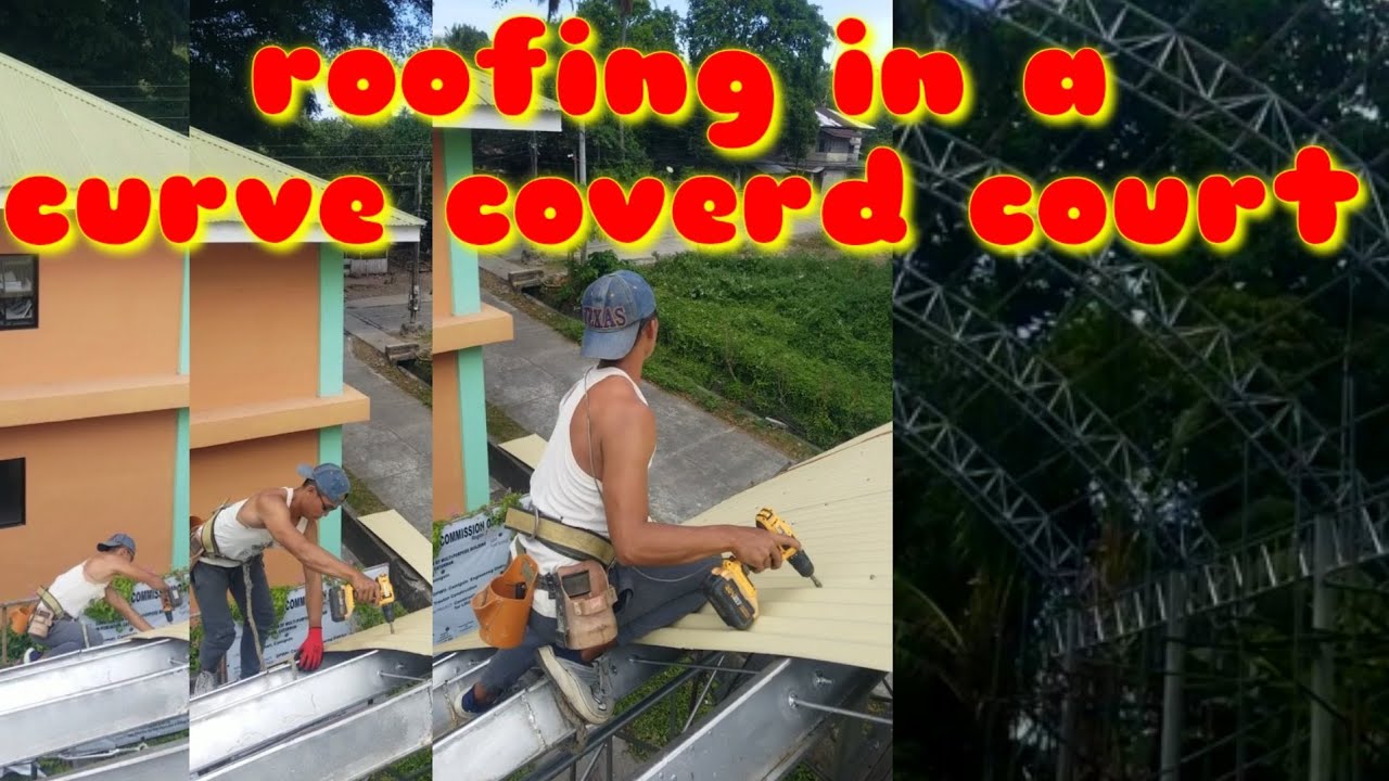 #roofinginstallation in a curve covered court @ #catarman - YouTube