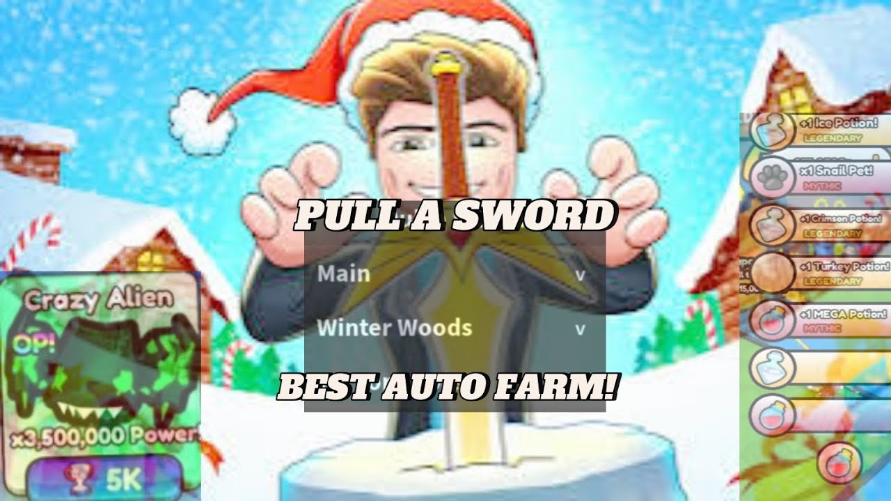 [ ️Upd] Pull a Sword Script/Hack- Auto farm, auto 2024 Christmas event ...