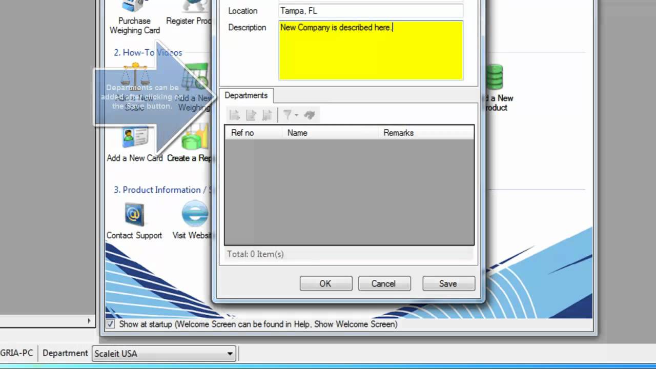 Scaleit W8 - How to Add a New Company - YouTube