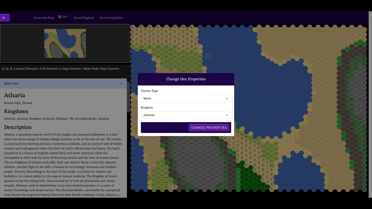 AI + Procedural RPG Content Generator: UI Revamp & LLM Framework Expansion in Hex Worldbuilding ...
