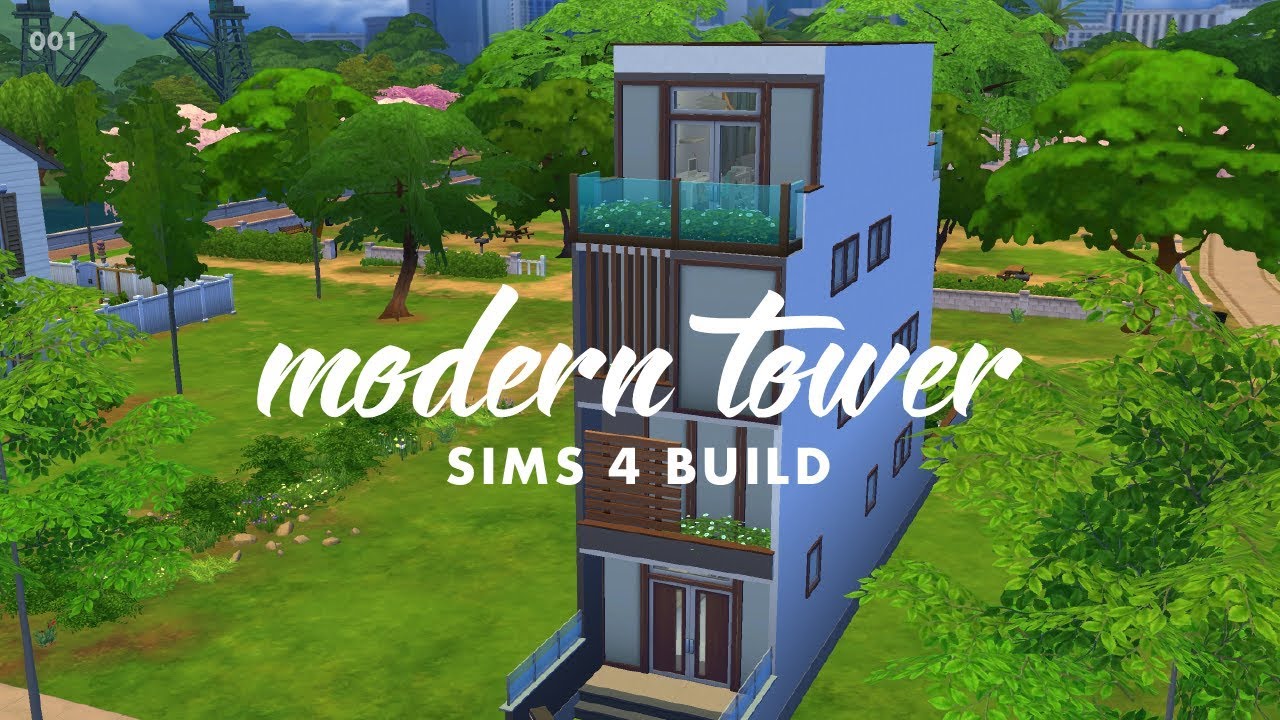 001 // modern tower [Sims 4 Build] - YouTube