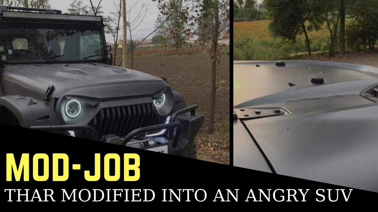 Mahindra Thar modified into one ANGRY 4x4 SUV - YouTube
