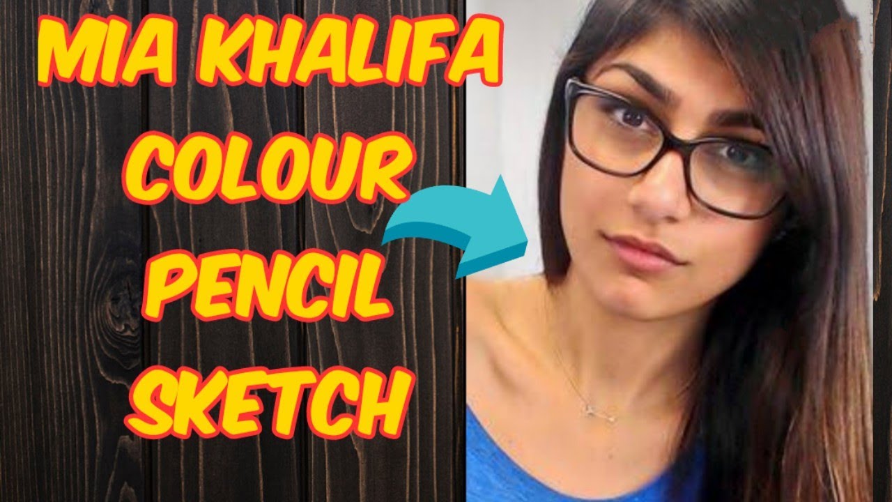 Mia khalifa Colour Pencil sketch drawing | how to draw Mia Khalifa ...